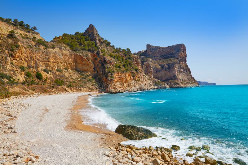 Cala Del Moraig Beach Benitachell Alicante Stock Photo - Image of ...