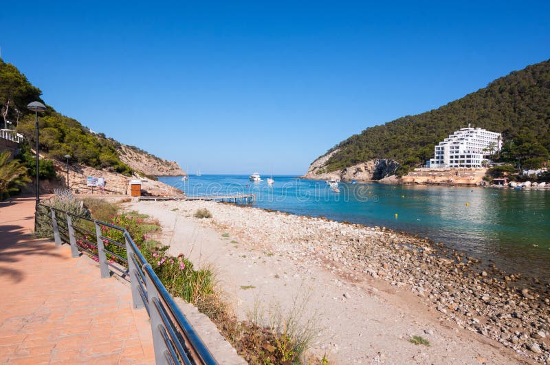Cala Llonga, Ibiza stock image. Image of cala, beach - 80547647