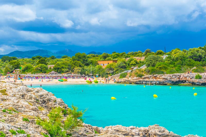 Cala Marcal Beach at Mallorca, Spain Stock Photo - Image of sunny ...