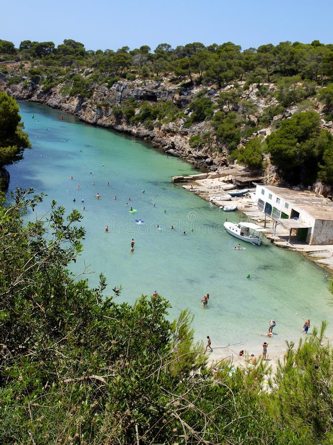 La Belle Plage De Cala Pi En Majorque, Espagne Photo stock - Image du ...