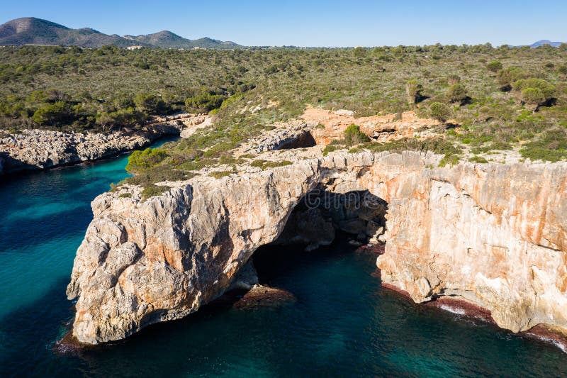 The Cala Varques Lagoon in Mallorca Stock Image - Image of europe ...