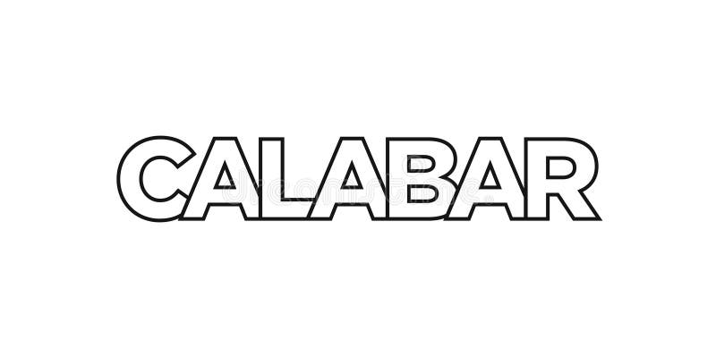 Calabar in the Nigeria Emblem. the Design Features a Geometric Style ...