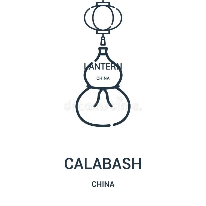 Calabash Vector, Chinese Lunar New Year Line Icon Stock Vector ...