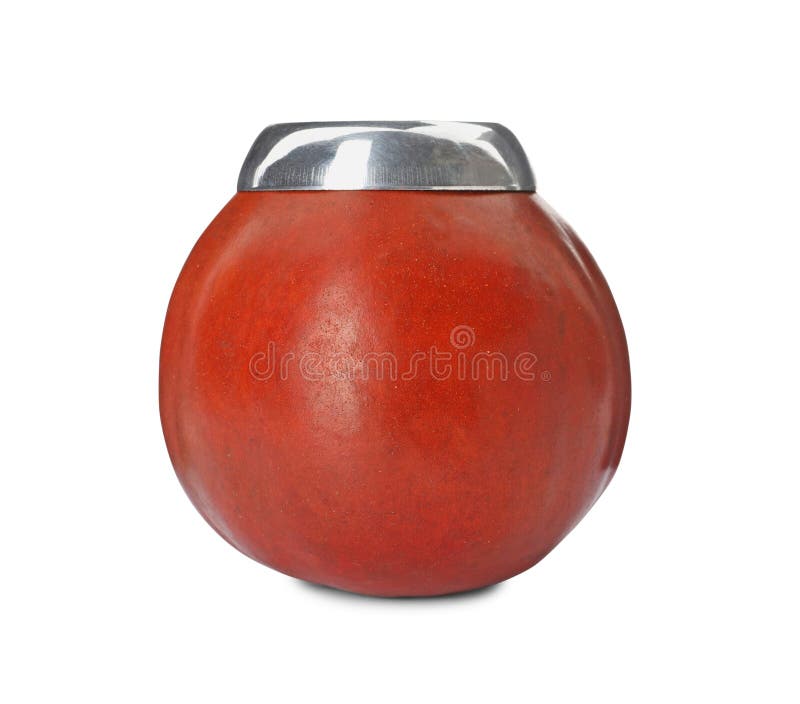 Calabash with Mate Tea Isolated on White Stock Photo - Image of ...
