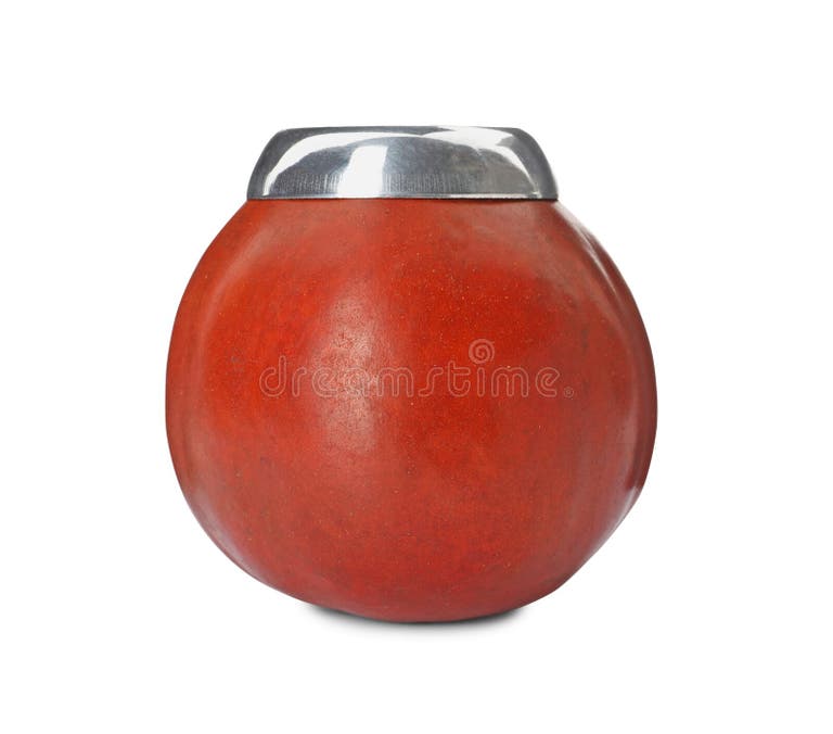 Calabash with Mate Tea Isolated on White Stock Photo - Image of ...