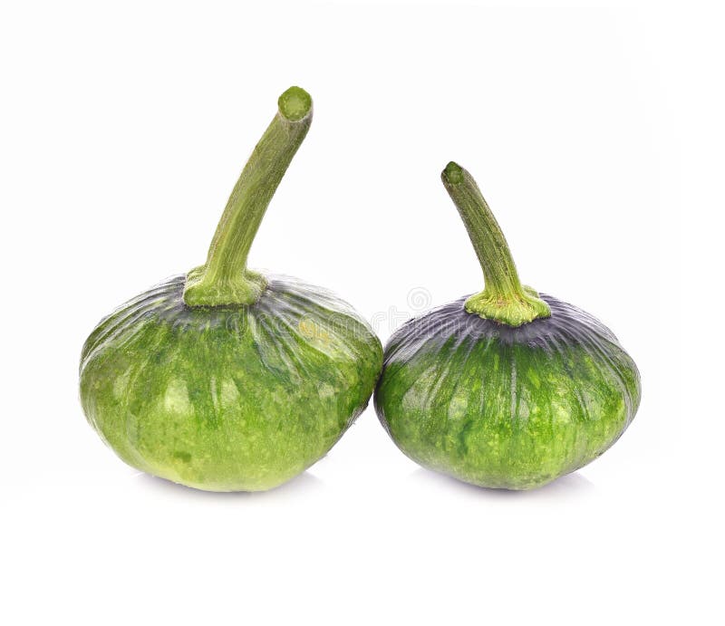 Calabaza Verde Aislada En Fondo Blanco Imagen de archivo - Imagen de ...