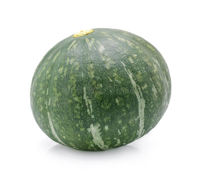Calabaza Verde Aislada En Fondo Blanco Foto de archivo - Imagen de ...