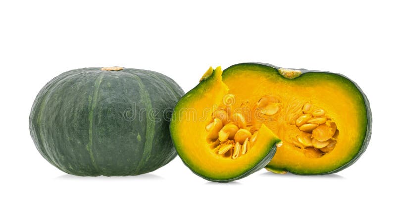 Calabaza Verde Aislada En Fondo Blanco Imagen de archivo - Imagen de ...