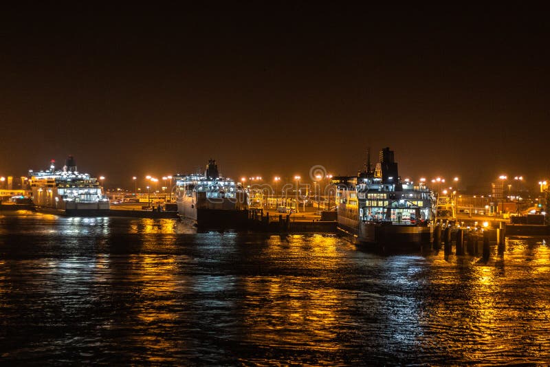 Calais ferry pier editorial stock photo. Image of pier - 149385483