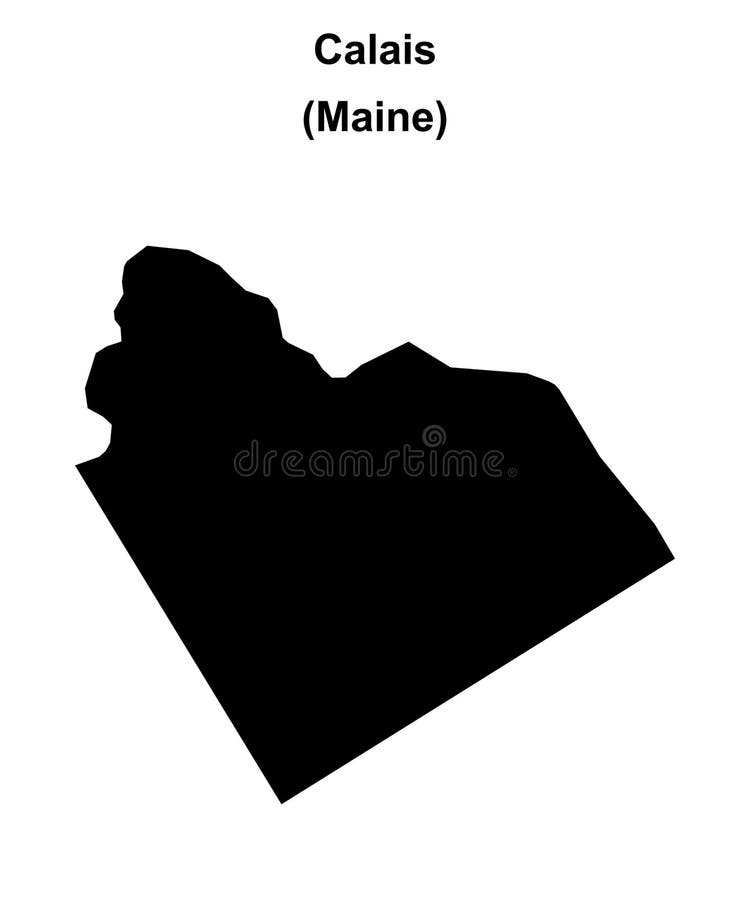 Calais outline map stock vector. Illustration of infographic - 387371644