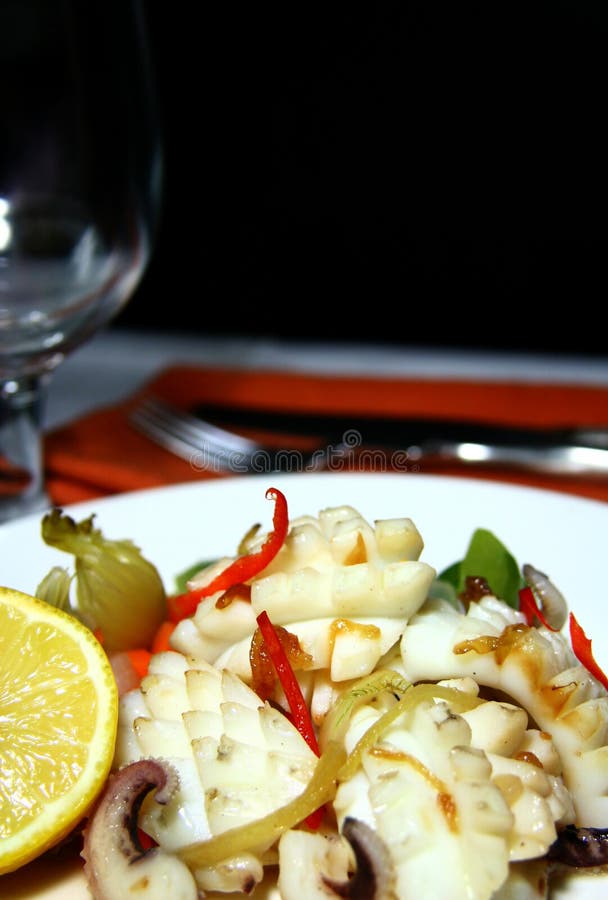 Calamari 02 stock image. Image of spicy, plate, fresh - 1898373
