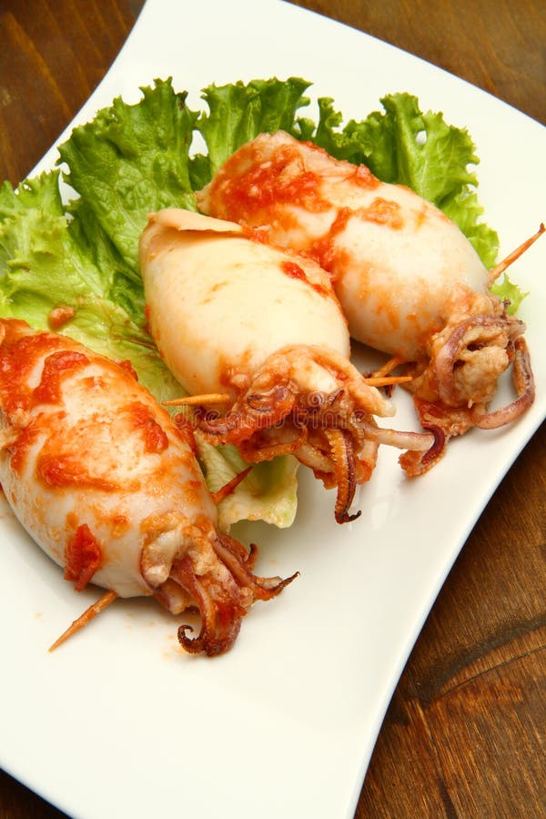 Calamari stock image. Image of garlic, cuisine, grilled - 16991367