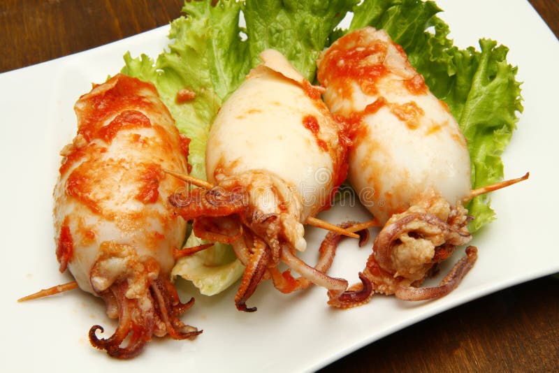 Calamari stock image. Image of exotic, garlic, lemon - 16991401