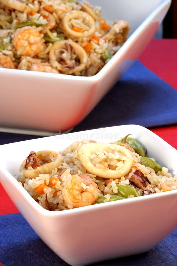 Calamari rice stock image. Image of eating, edible, ready - 14566515