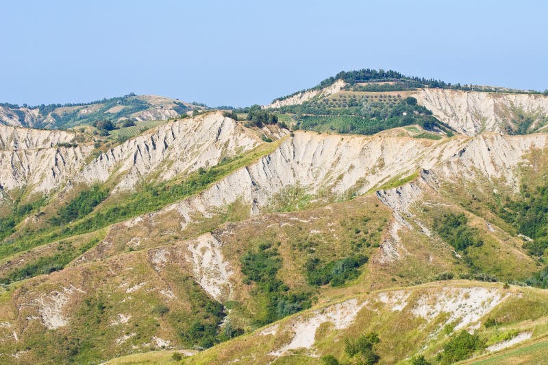 Calanchi. L'Emilia Romagna. L'Italia. Fotografia Stock - Immagine di ...