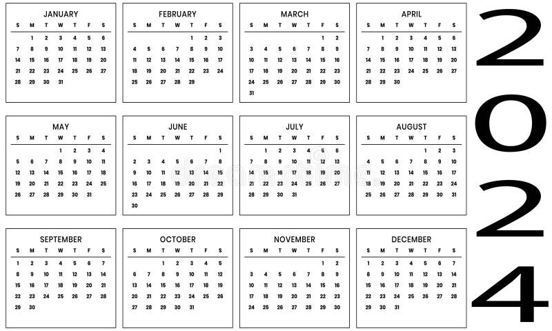 2024 Calander Design Table Calender Design . Stock Vector ...