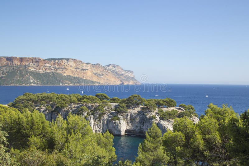 Calanques of Cassis, Marseille Stock Photo - Image of french, scenic ...
