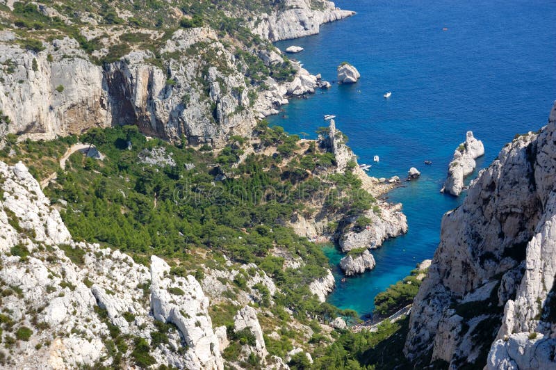 Calanques De Luminy, Marselha Foto de Stock - Imagem de penhascos ...