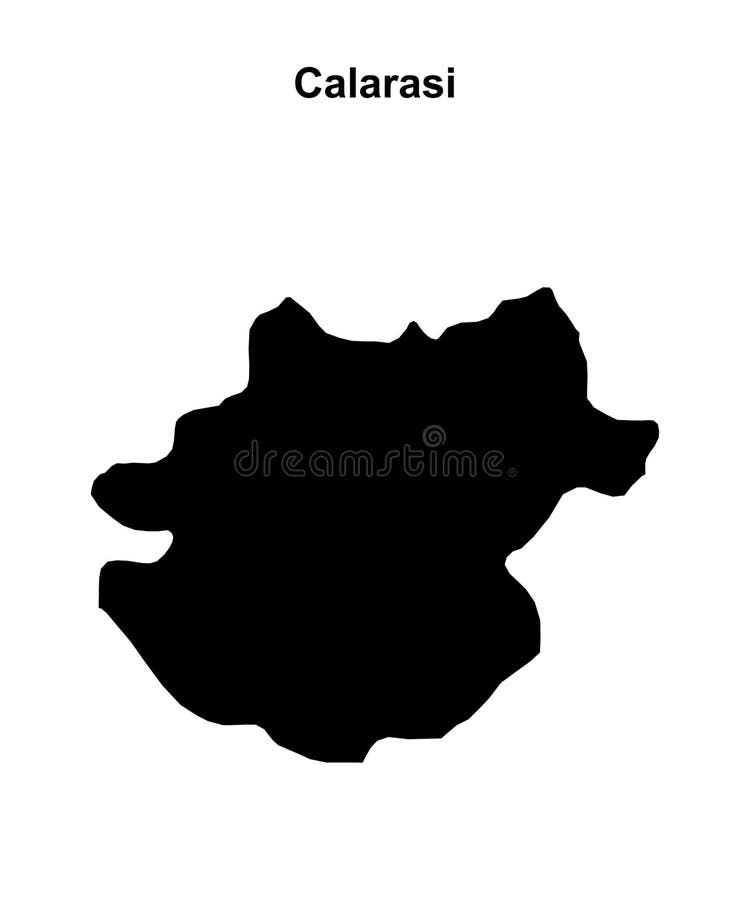 Calarasi outline map stock illustration. Illustration of isolated ...