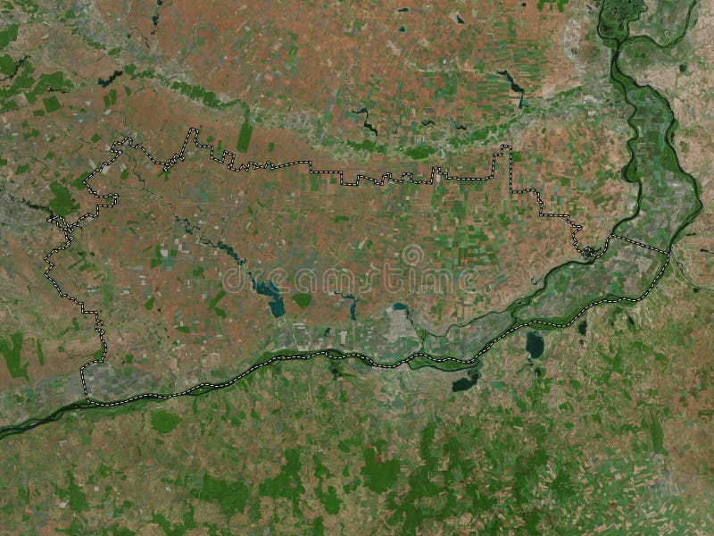 Calarasi, Romania. High-res Satellite. No Legend Stock Illustration ...