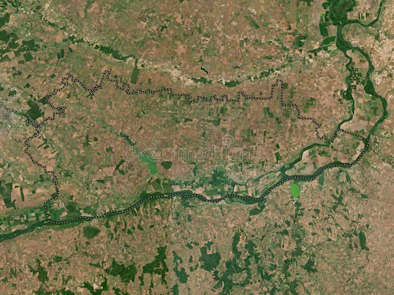 Calarasi, Romania. Low-res Satellite. No Legend Stock Illustration ...