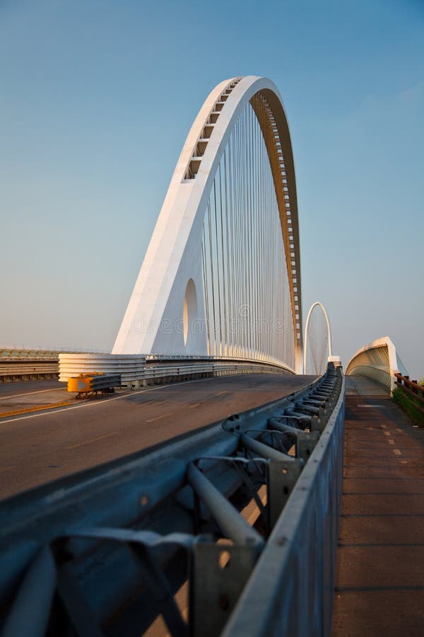 Calatrava Bridge editorial photography. Image of guard - 13929977