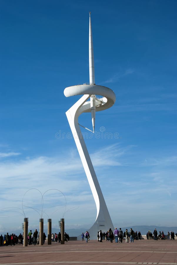 Calatrava Tower - Barcelona Editorial Stock Image - Image of famous ...