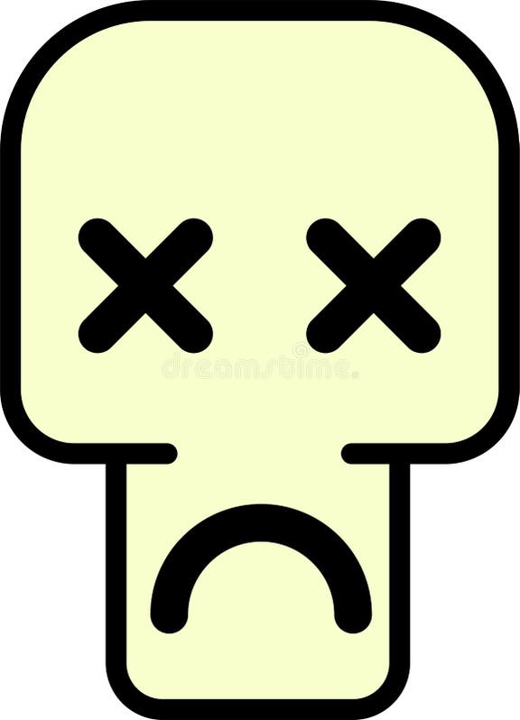 Sad and Bored Skull because I Just Finished it Stock Illustration ...