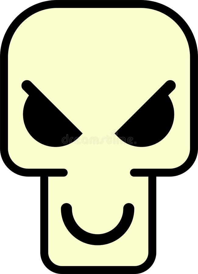 Skull with Smiling and Evil Expression Wanting To Do Misdeeds Stock ...
