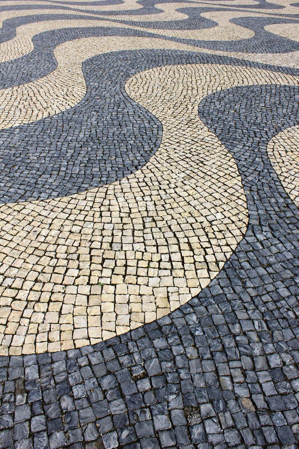 Calcada Portuguesa, Portuguese Pavement Stock Image - Image of handmade ...