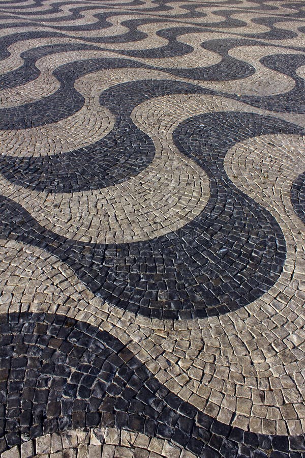Portuguese Pavement, Calcada Portuguesa Stock Photo - Image of floor ...