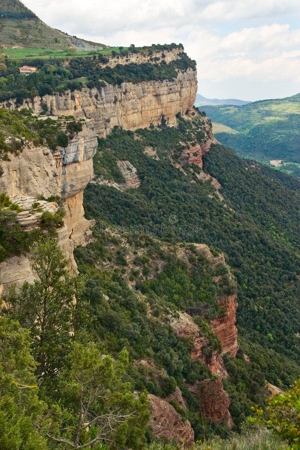 Calcareous Cliffs in Tavertet, Catalonia Stock Image - Image of spain ...