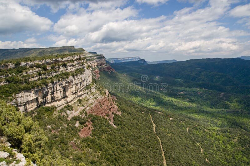 Calcareous Cliffs in Tavertet, Catalonia Stock Image - Image of spain ...