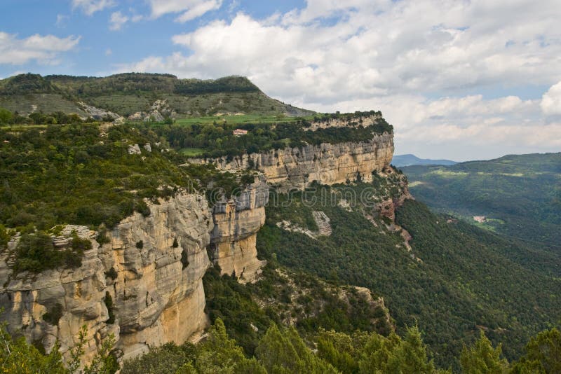 Calcareous Cliffs in Tavertet, Catalonia Stock Photo - Image of europe ...