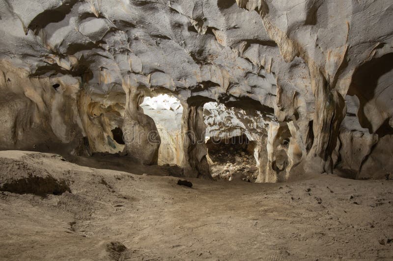 Calcareous Deposits of Karain Cave Stock Image - Image of rock, temple ...