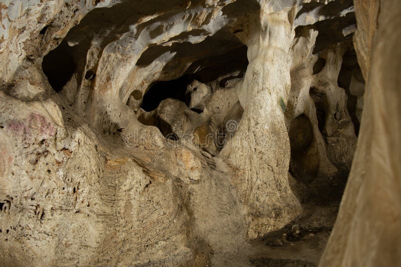 Calcareous Deposits of Karain Cave Stock Photo - Image of relief, wadi ...