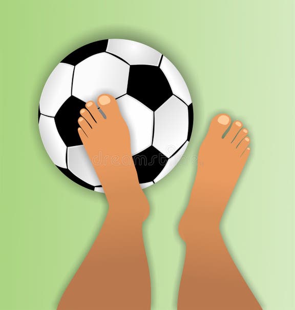 Calciatore scalzo illustrazione vettoriale. Illustrazione di gioco ...