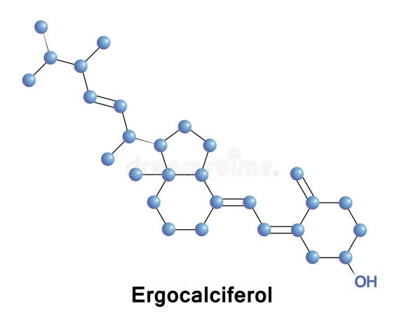 Calciferol Da Vitamina D2 De Ergocalciferol Ilustração do Vetor ...
