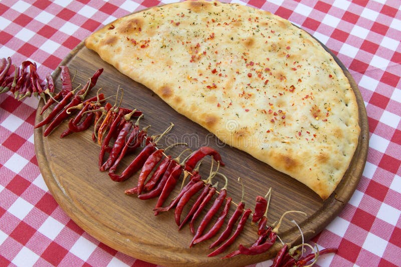 Calcione with pepper stock photo. Image of color, italian - 35345942