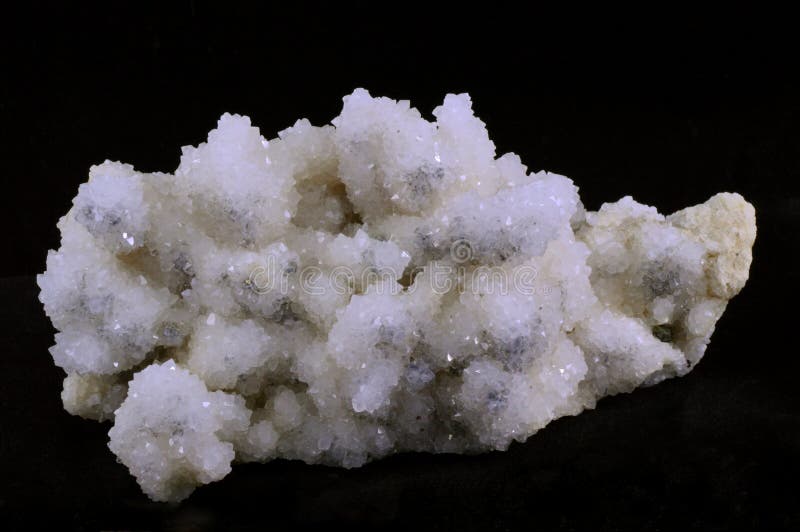 Calcite Cluster Points Covered with Pyrite on White Snow Stock Photo ...