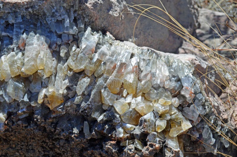 Calcite Crystals Under a Microscope Stock Photo - Image of material ...