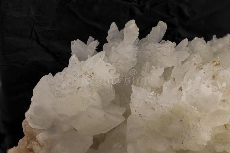 Calcite Mineral Sample on Black Background Stock Image - Image of ...