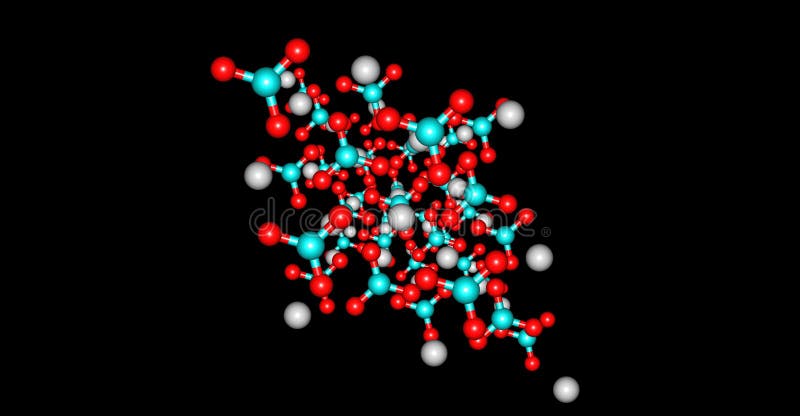 Calcite Molecular Structures Isolated on White Background Stock ...