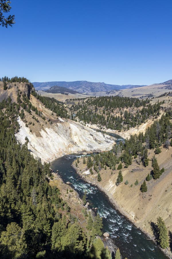 Calcite Spring at Yellowstone National Park. USA. Stock Photo - Image ...