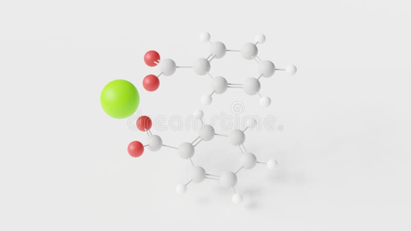Calcium Benzoate Molecule, Structural Chemical Formula, Ball-and-stick ...
