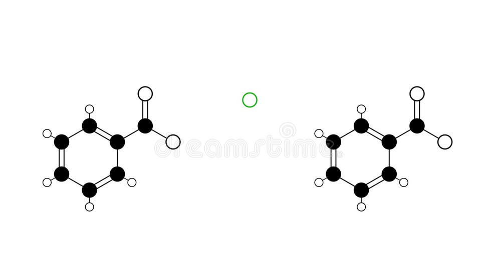 Calcium Benzoate Molecule, Structural Chemical Formula, Ball-and-stick ...