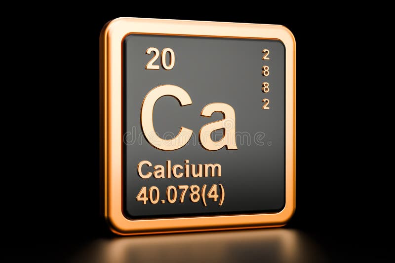 Calcium Ca, Chemical Element Sign. 3D Rendering Stock Illustration ...