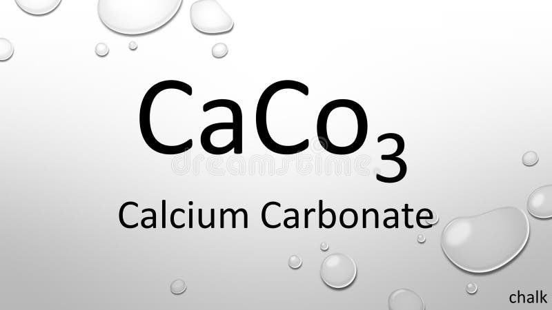 Calcium Carbonate Formula on Waterdrop Background Stock Illustration ...