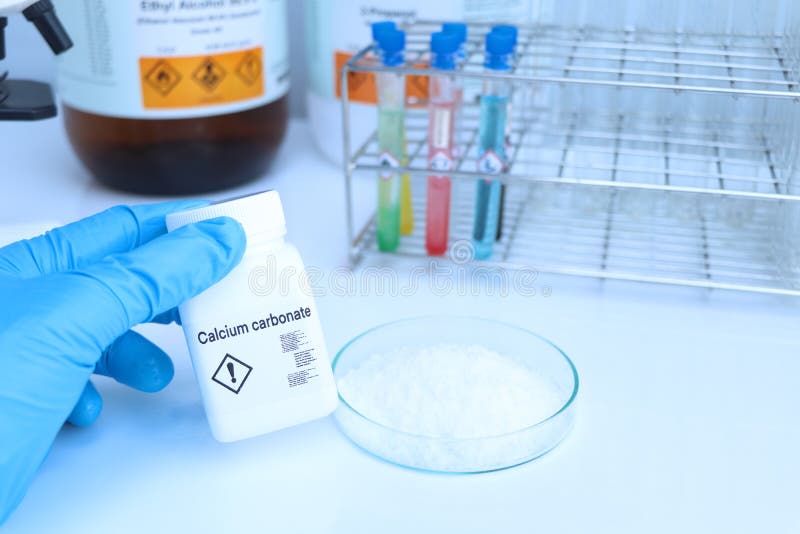 Calcium Carbonate is Used in Laboratory or in the Industry Stock Photo ...