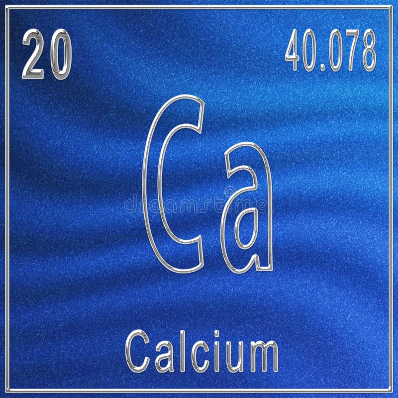 Calcium Chemical Element, Sign with Atomic Number and Atomic Weight ...